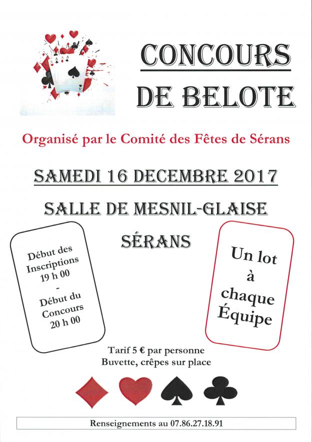 Concours de Belote - Commune d'Écouché-les-Vallées - Site officiel
